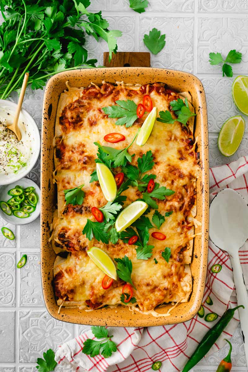 Enchiladas mit Kidneybohnen Füllung | Römertopf Rezeptwelt